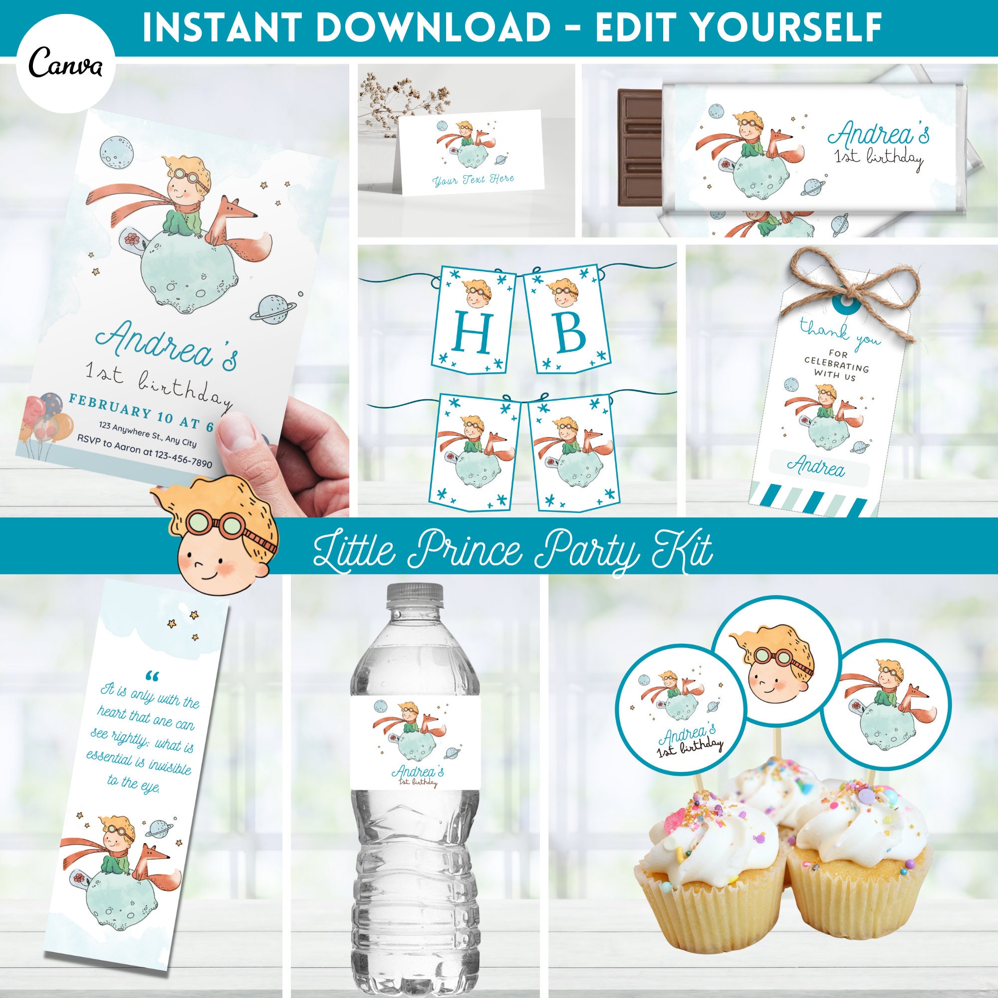 Editable Little Prince Party Bundle Little Prince Party Kit Printable ...