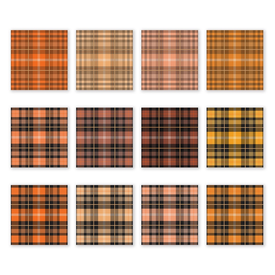 Seamless Orange Plaid With Texture Digital Paper (with Bonus Files) - Etsy