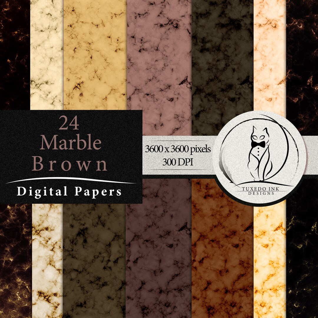 Seamless Brown Marble Digital Paper - Etsy