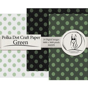 Seamless Green Polka Dot Craft Paper Digital Paper - Etsy