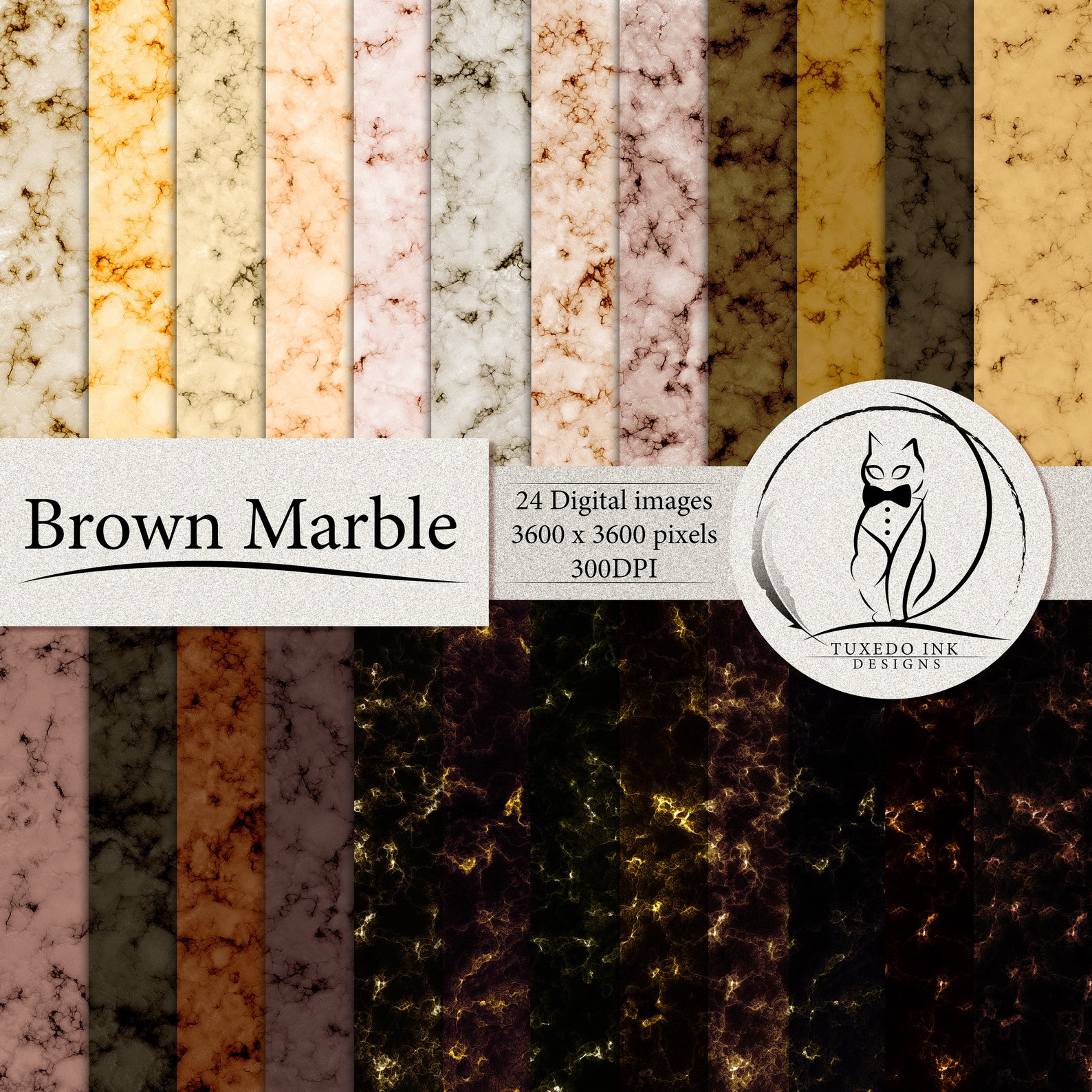 Seamless Brown Marble Digital Paper - Etsy