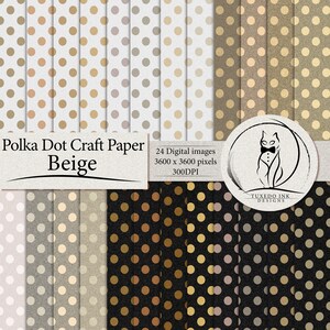 Seamless Beige Polka Dot Craft Paper Digital Paper - Etsy