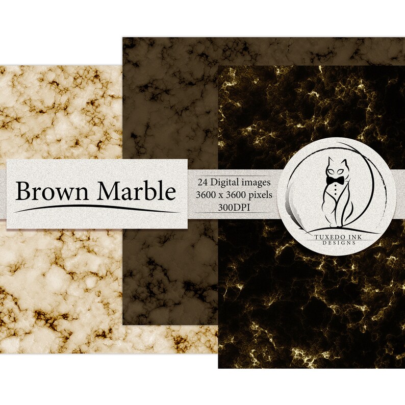Seamless Brown Marble Digital Paper - Etsy
