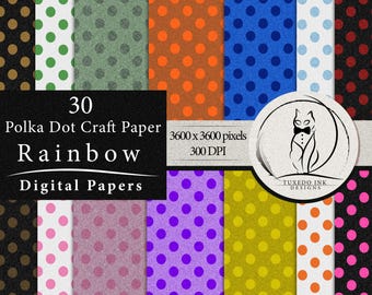 Seamless Pink Polka Dot Craft Paper Digital Paper - Etsy