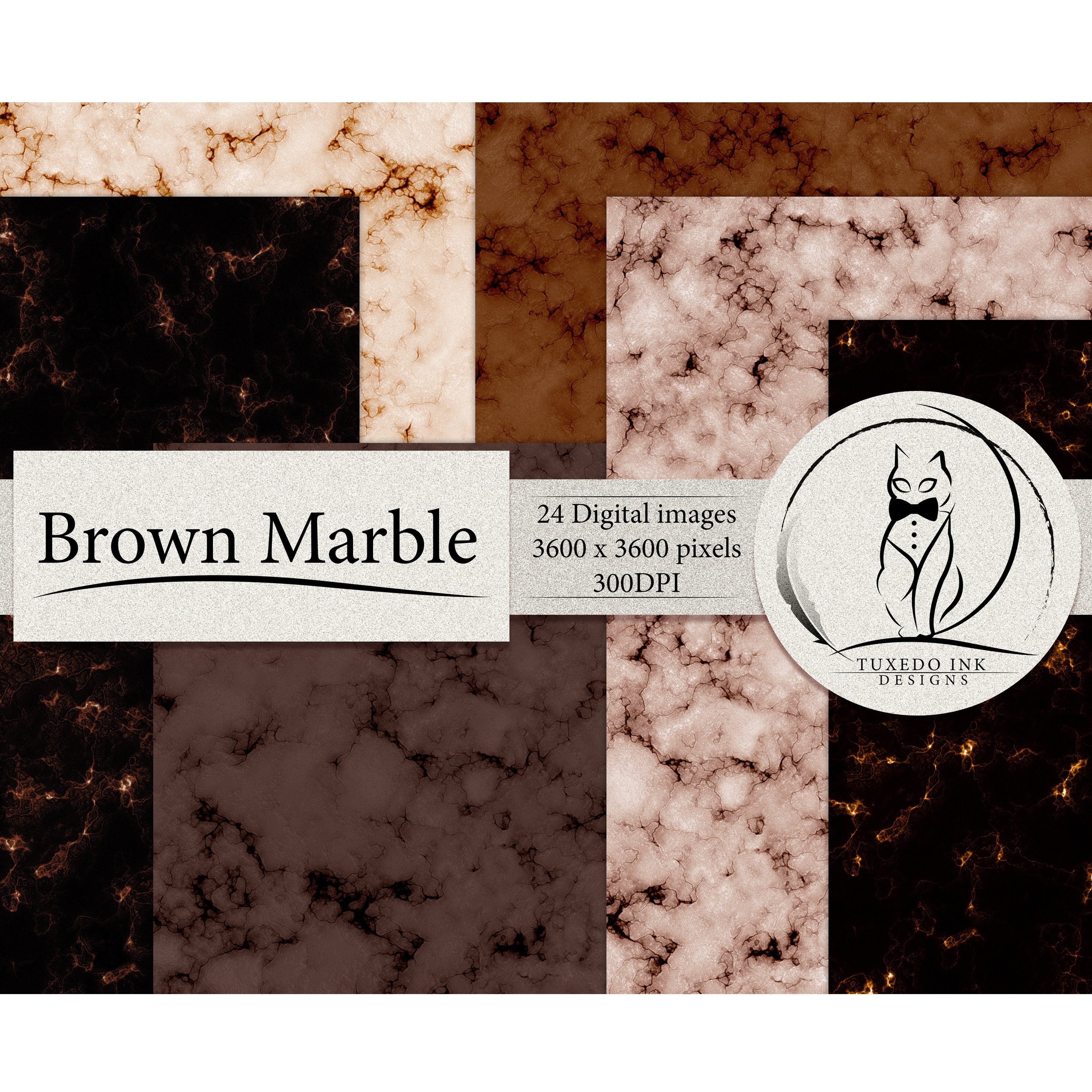 Seamless Brown Marble Digital Paper - Etsy
