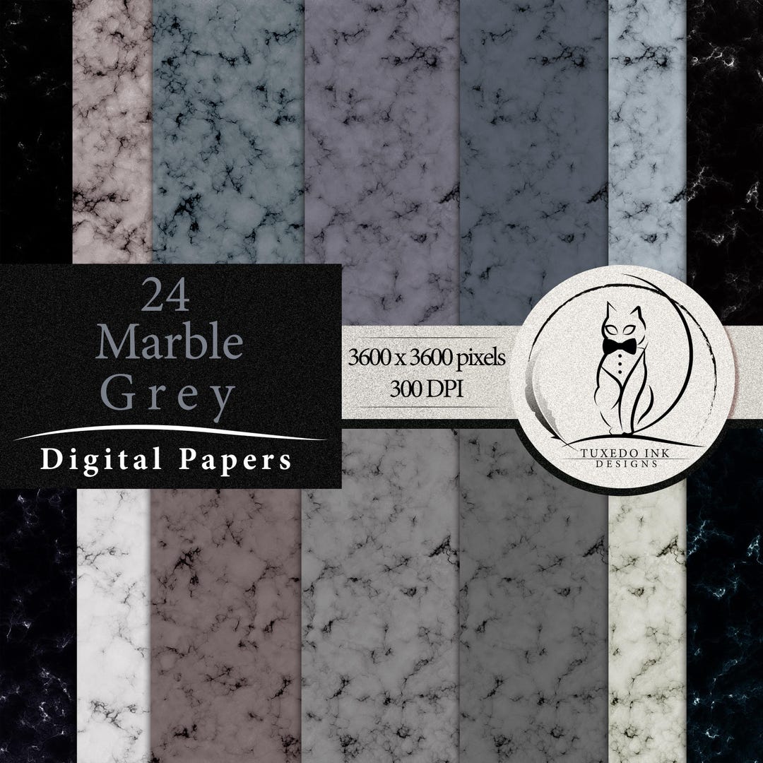 Seamless Grey Marble Digital Paper - Etsy
