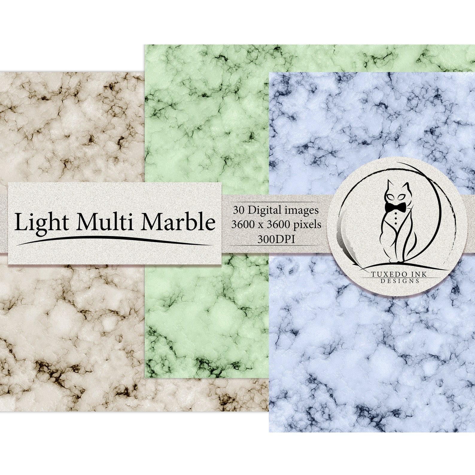 Seamless Multicolour, Light Marble Digital Paper - Etsy