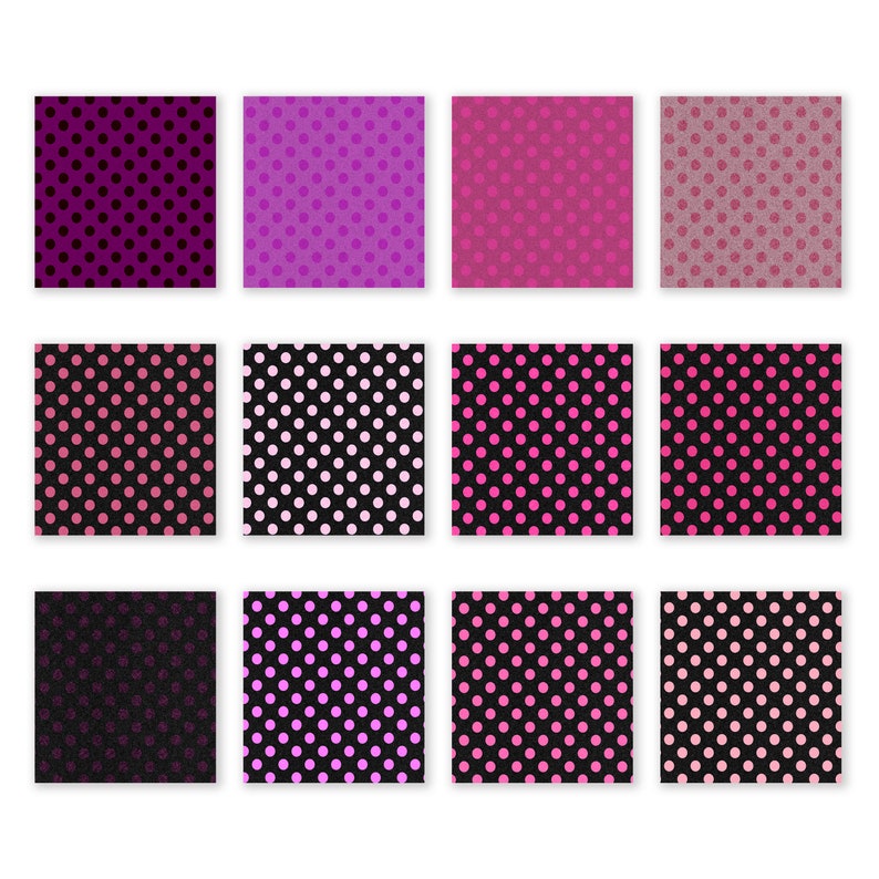 Seamless Pink Polka Dot Craft Paper Digital Paper - Etsy