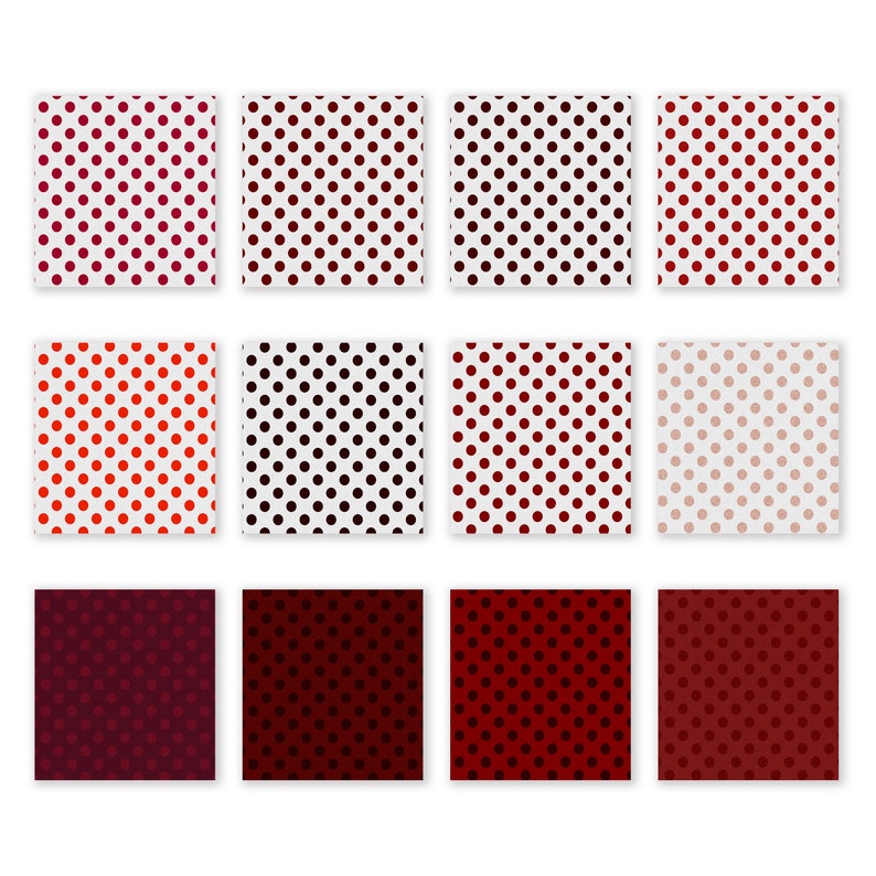 Seamless Red Polka Dot Craft Paper Digital Paper - Etsy