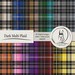 Seamless Multi-pack/multi-coloured (dark) Plaid With Texture Digital ...