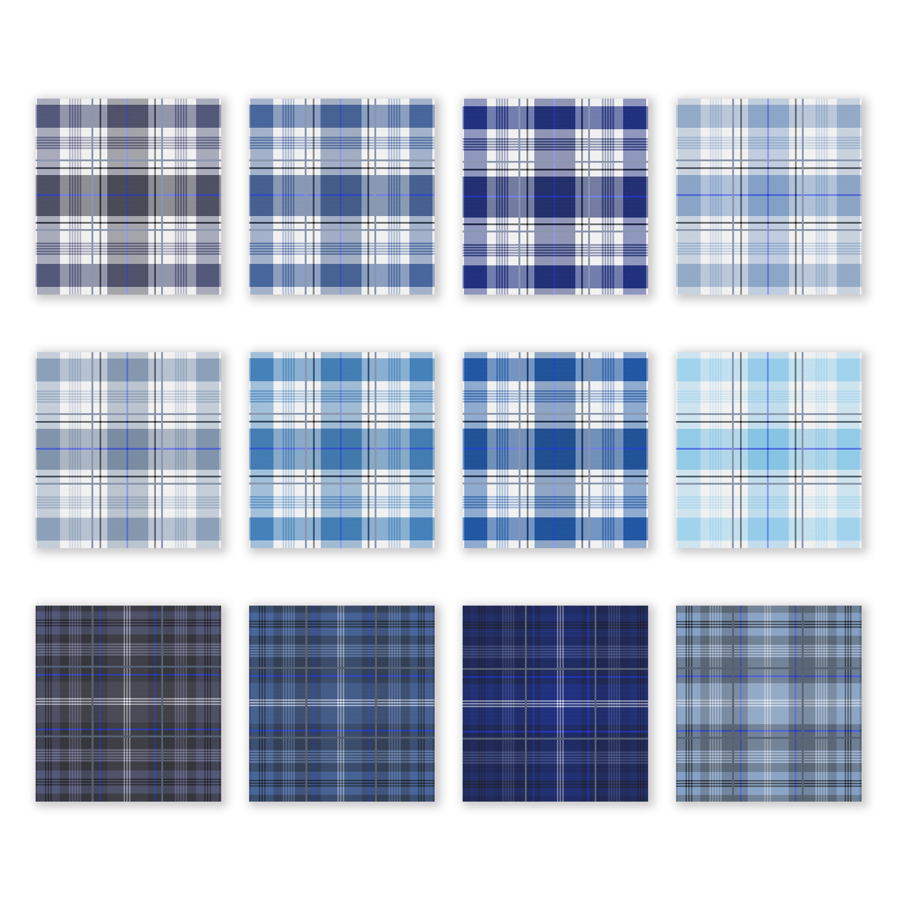 Seamless Blue Plaid With Texture Digital Paper (with Bonus Files) - Etsy