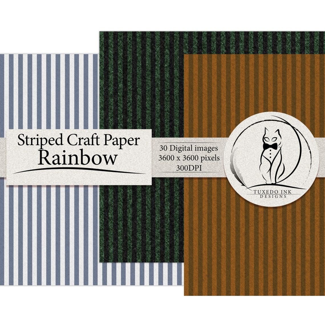 Seamless Rainbow Striped Craft Paper Digital Paper - Etsy