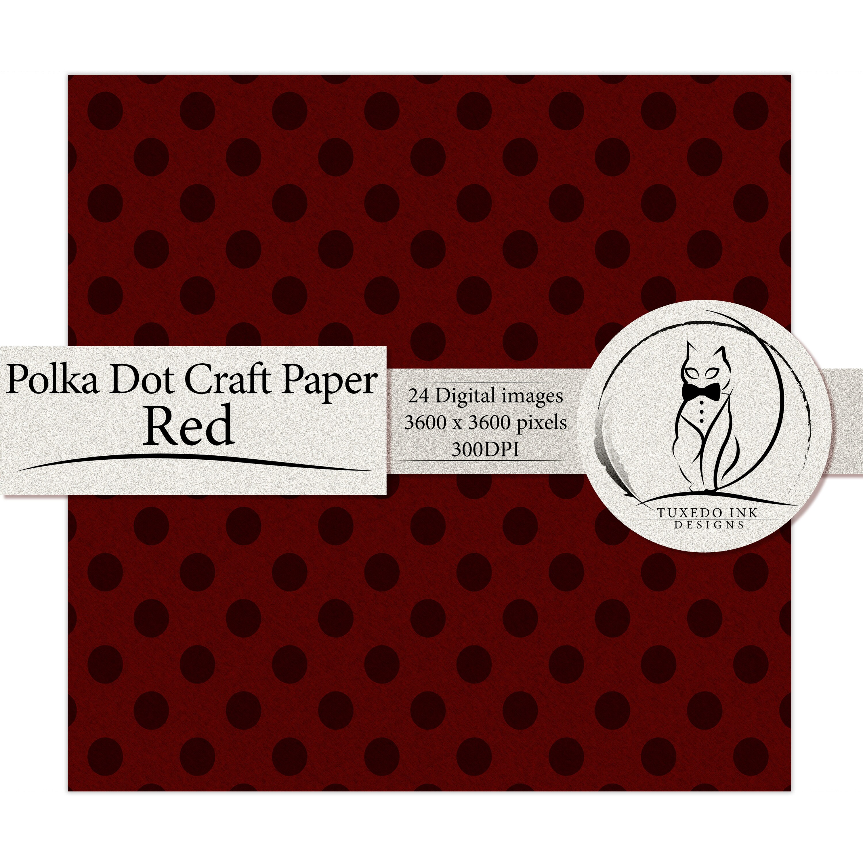Seamless Red Polka Dot Craft Paper Digital Paper - Etsy