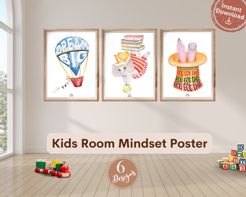 Learning Print Set, Kids Room Art, Kids Room Decor, Positive Art ...