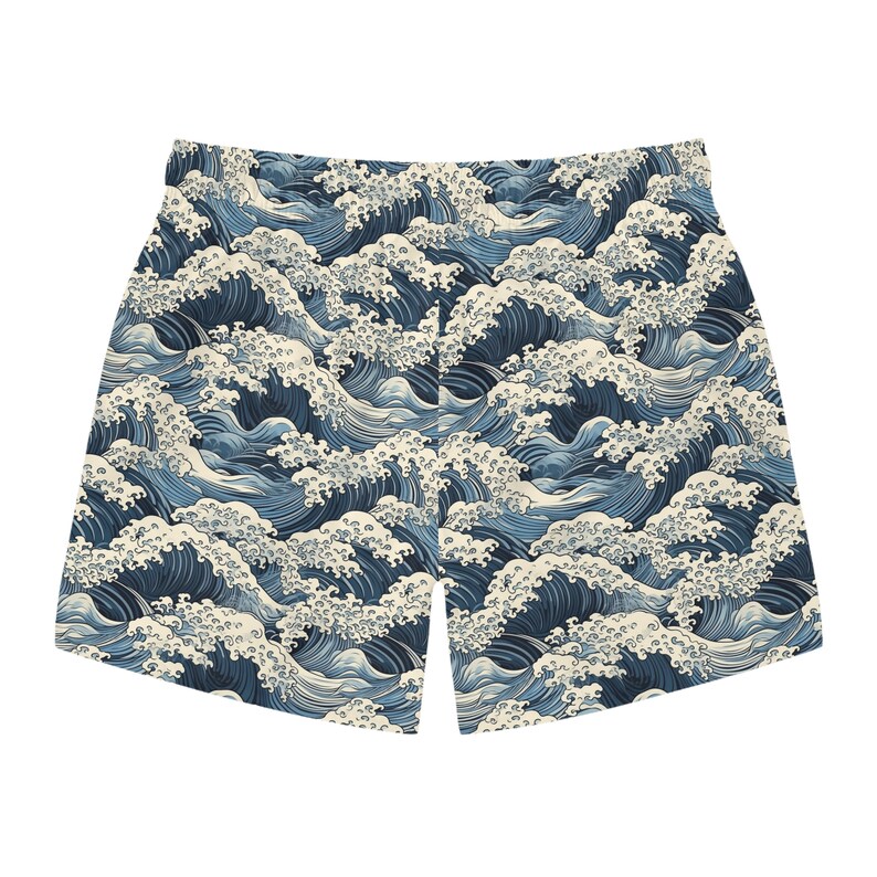 Swim Trunks Eternal Waves Edo Period Design Swim Shorts - Etsy