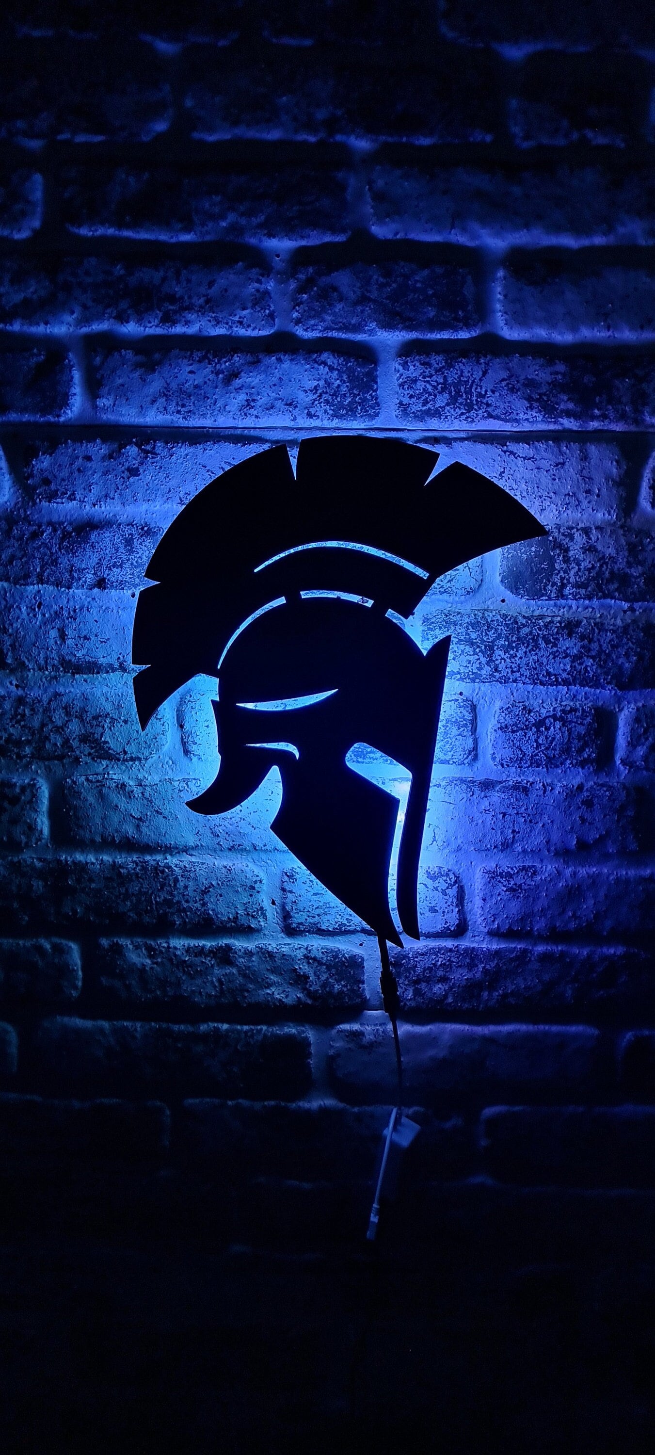 Blue Spartan Head Logo