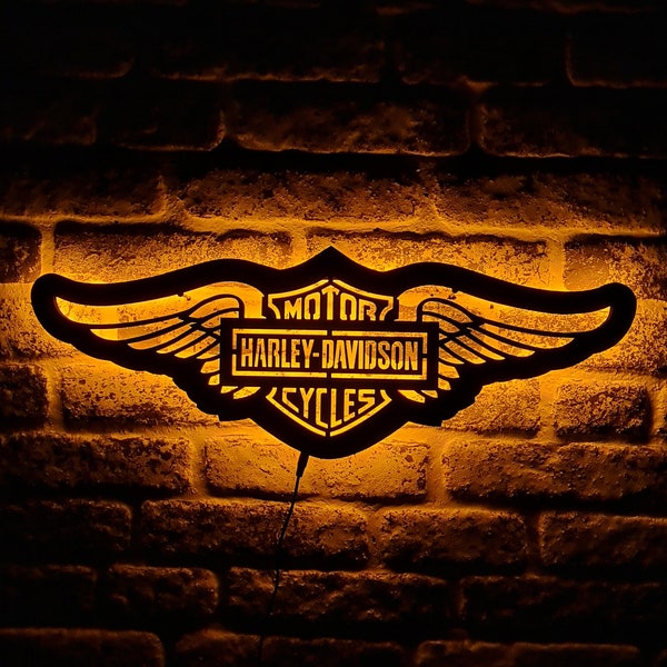 Harley Davidson Led Sign - Etsy