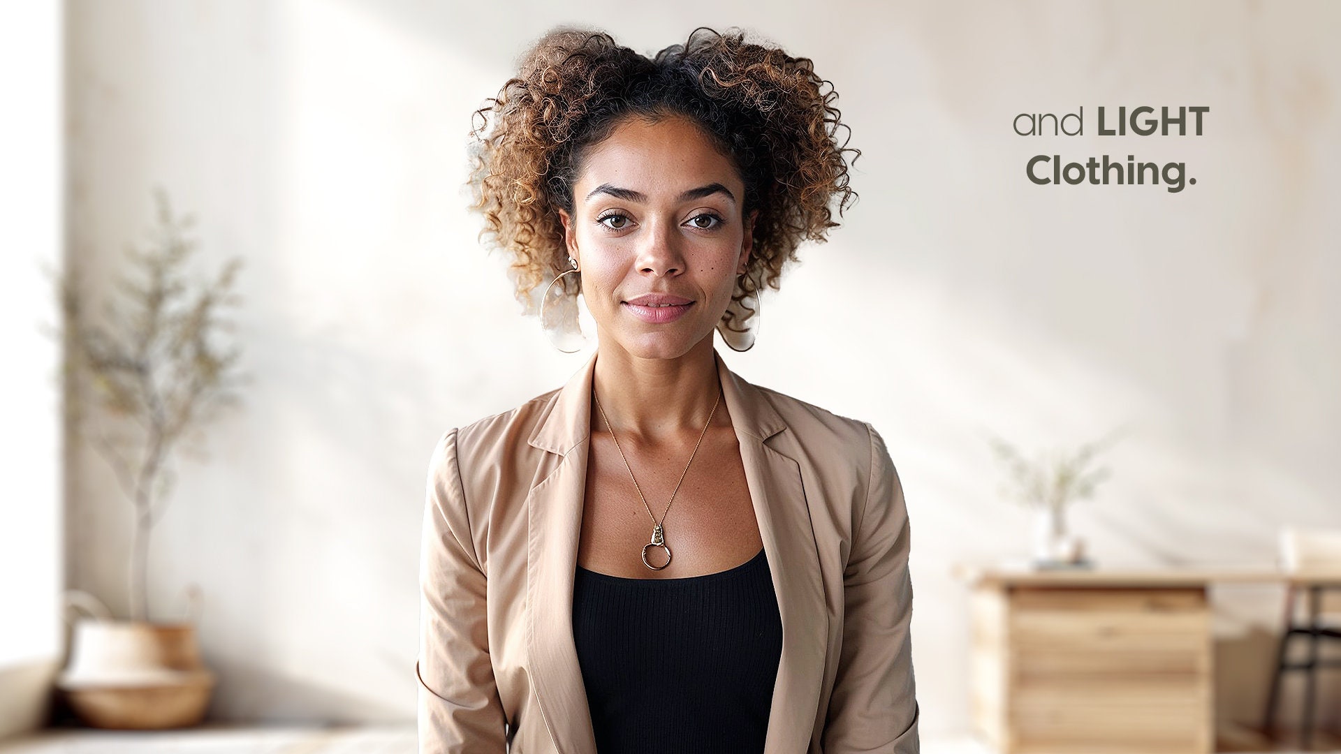 Minimalist Home Office Professional Zoom Background - Natural Light ...