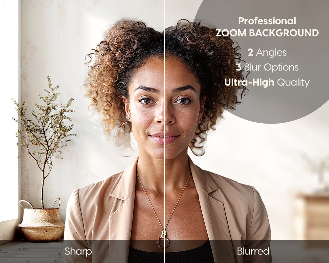 Minimalist Home Office Professional Zoom Background - Natural Light ...