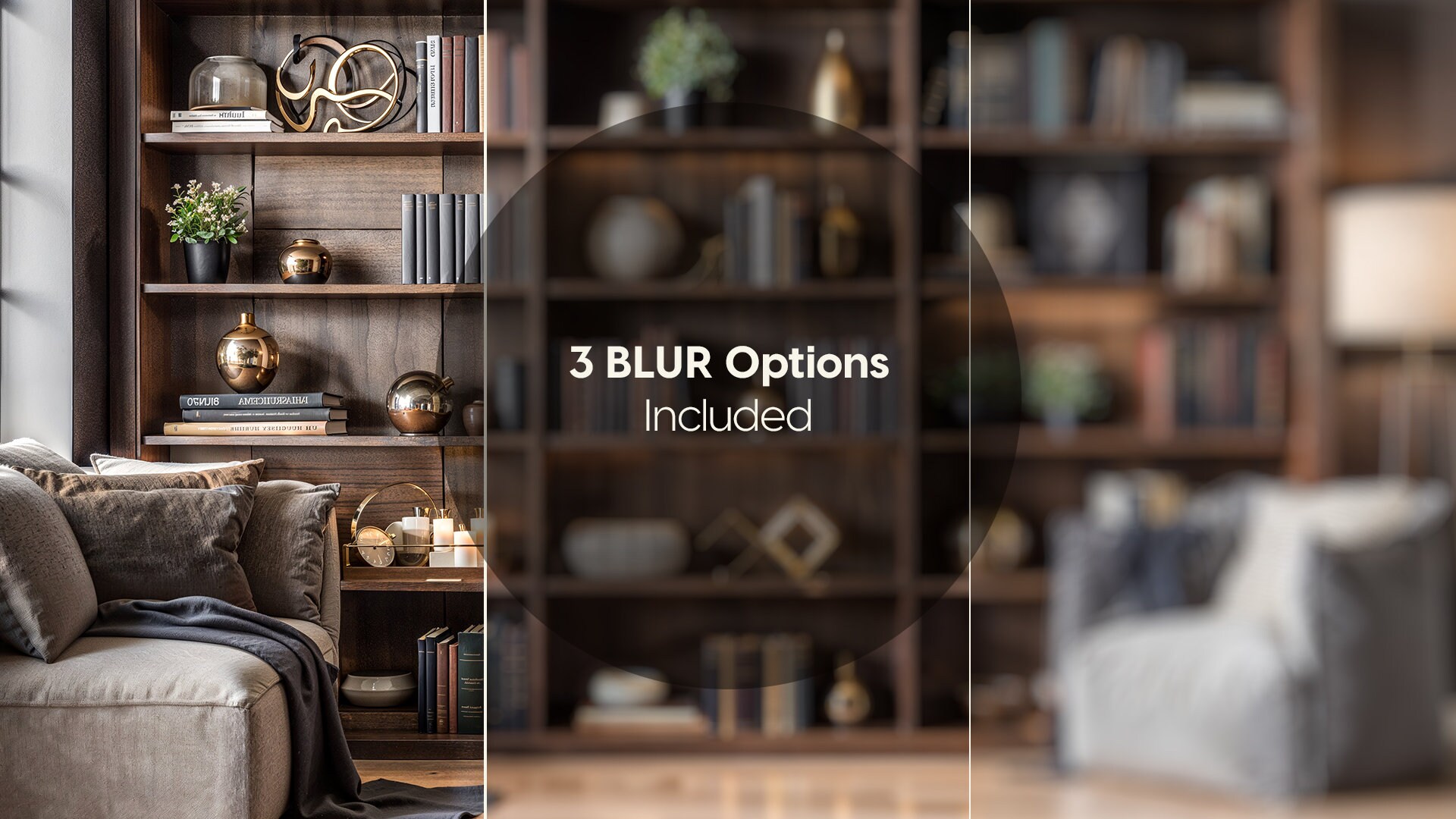 Contemporary Modern Office Zoom Background | Office Bookshelf ...