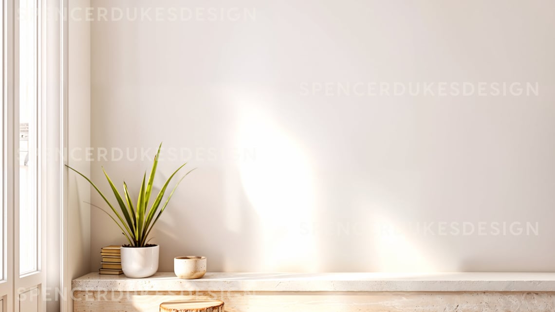 Minimalist Home Office Professional Zoom Background - Natural Light ...