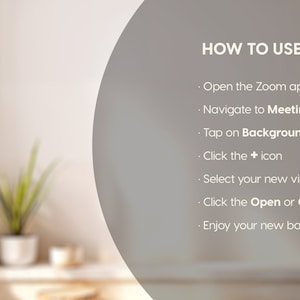 Minimalist Home Office Professional Zoom Background - Natural Light ...