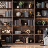 Bookshelf Virtual Background | Zoom Library | Zoom Background Books ...