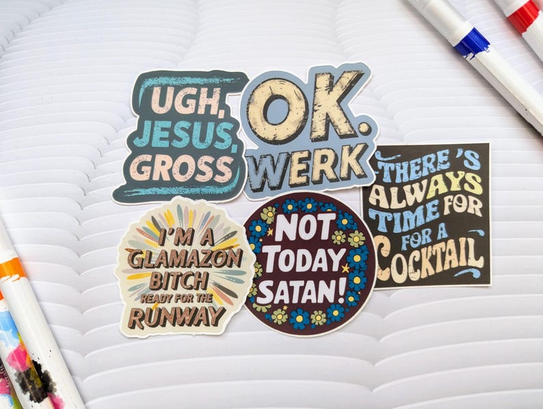 Drag Race Quotes Sticker Pack, Rupaul's Drag Race Stickers, Iconic ...