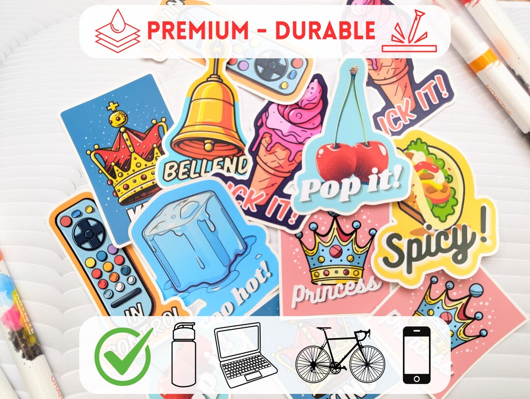 Funny POP ART Stickers, 90s Sassy Stickers, Crazy Cartoon, Relatable ...