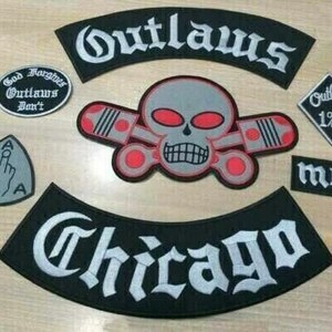 Outlaw Chicago Forgives Biker Patch Embroidered Iron on Rider - Etsy