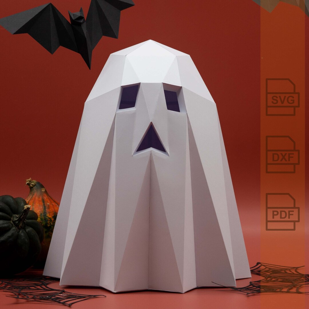Ghost - 3D Plotter File + Instructions (paper Craft) - SVG, DXF, PDF ...