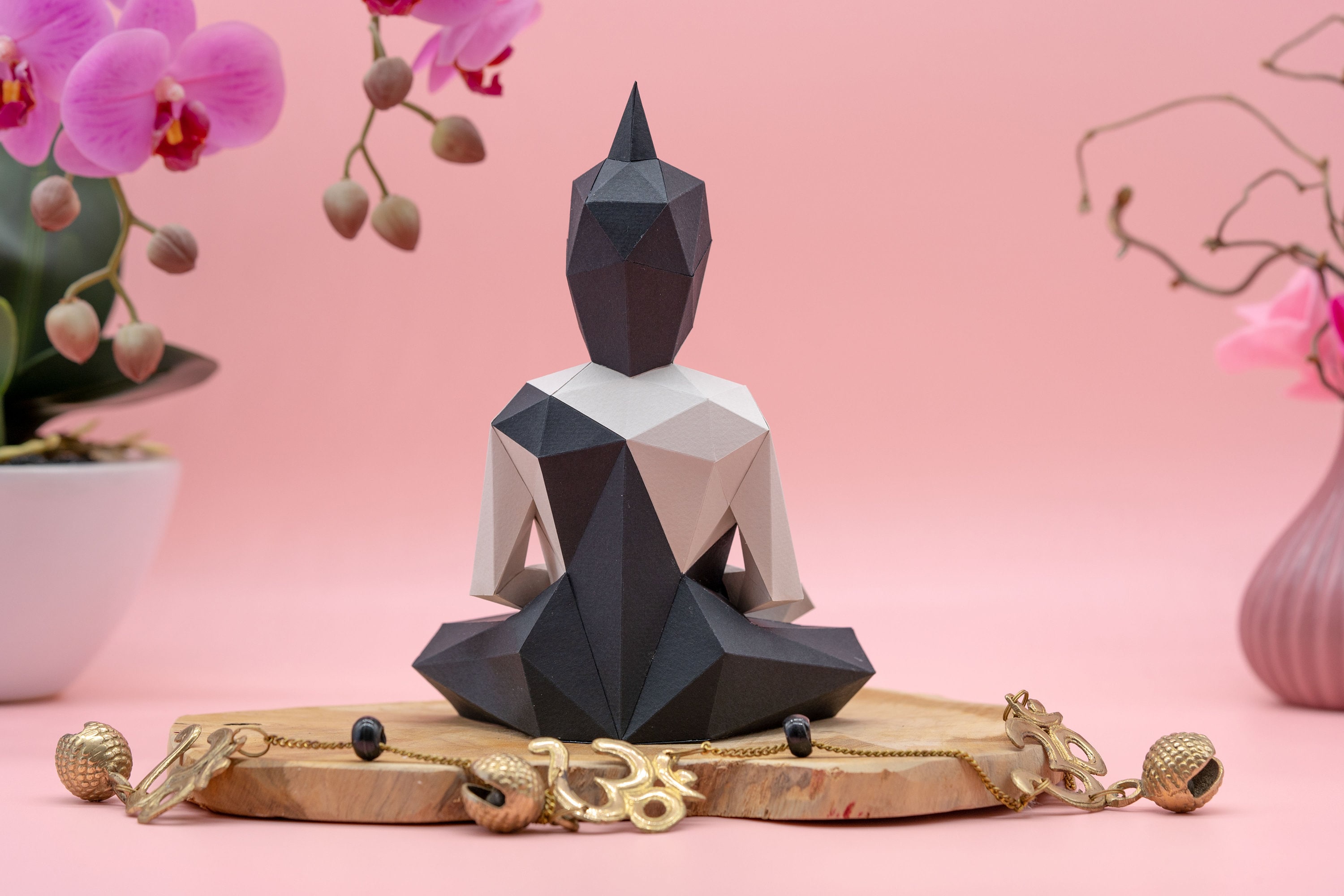 Modern Buddha 3D Papercraft - SVG, DXF, PDF - for Cricut, Silhouette ...