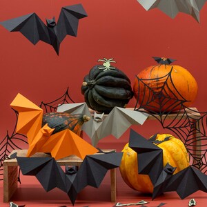 Bat SVG 3D Halloween Papercraft Low Poly - Cricut, Silhouette, Brother ...