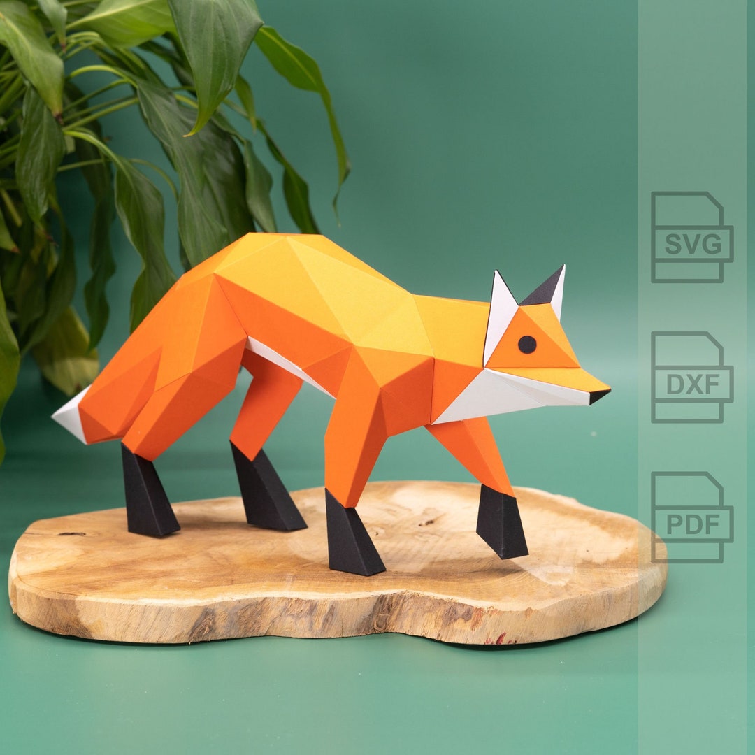 Fox - 3D Plotter File - SVG, DXF, PDF - for Cricut, Silhouette and ...