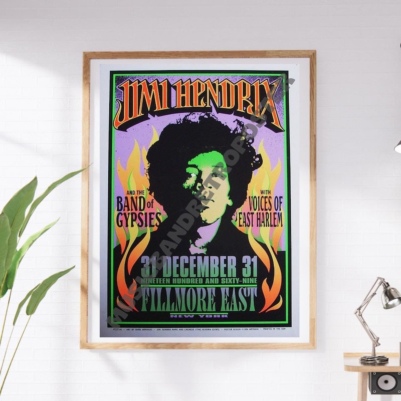 Jimi Hendrix Poster - Etsy