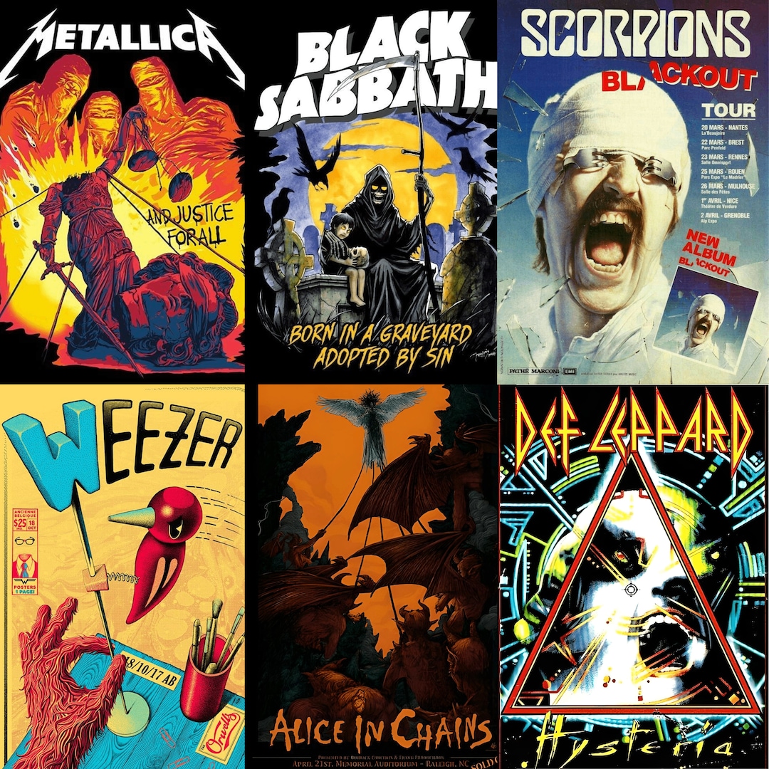 103PCS Vintage Unique Concert Poster A3 HD /classic Rock - Etsy UK