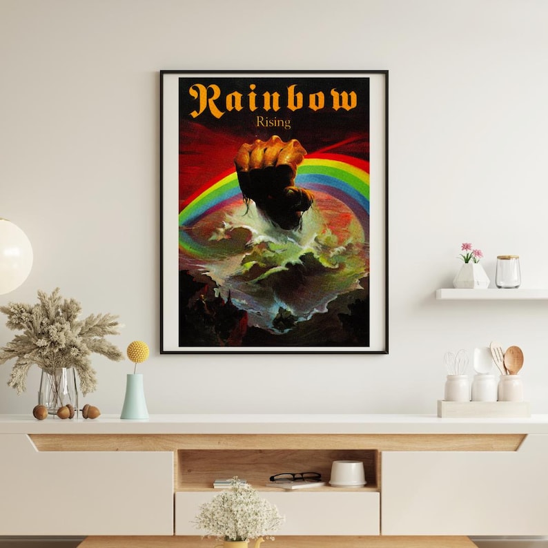 Poster Rainbow Rising Álbum 1976 / Vintage Wall Art / Music Memorabilia ...