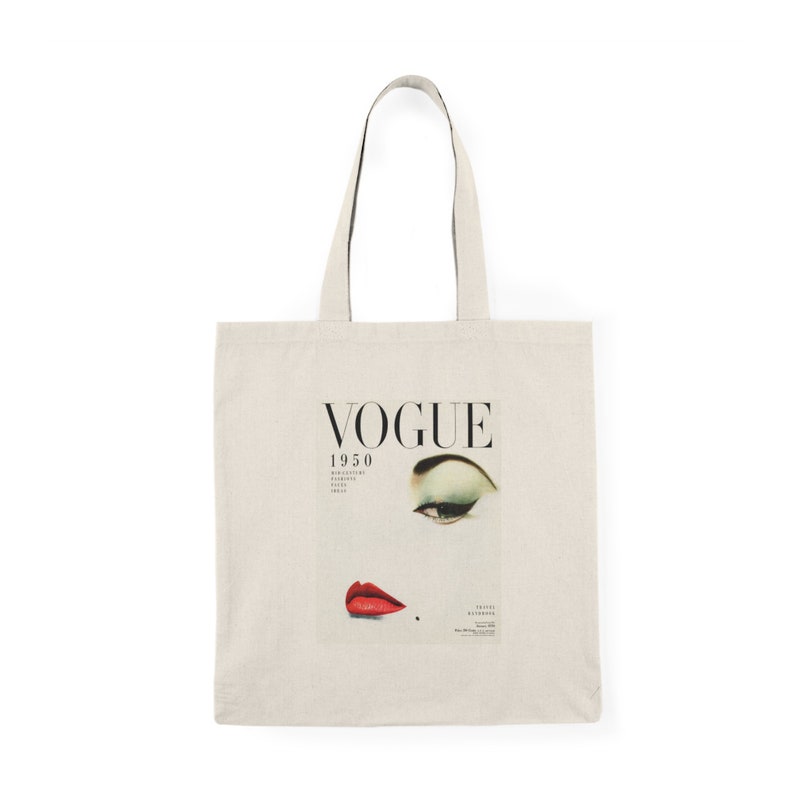 1950's Vogue Magazine Cover//vintage Inspired Tote Bag - Etsy