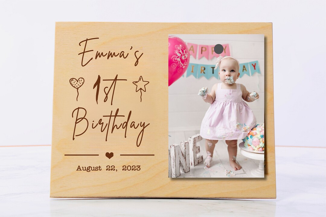 Personalised First Birthday Photo Frame Baby Photo Frame for - Etsy