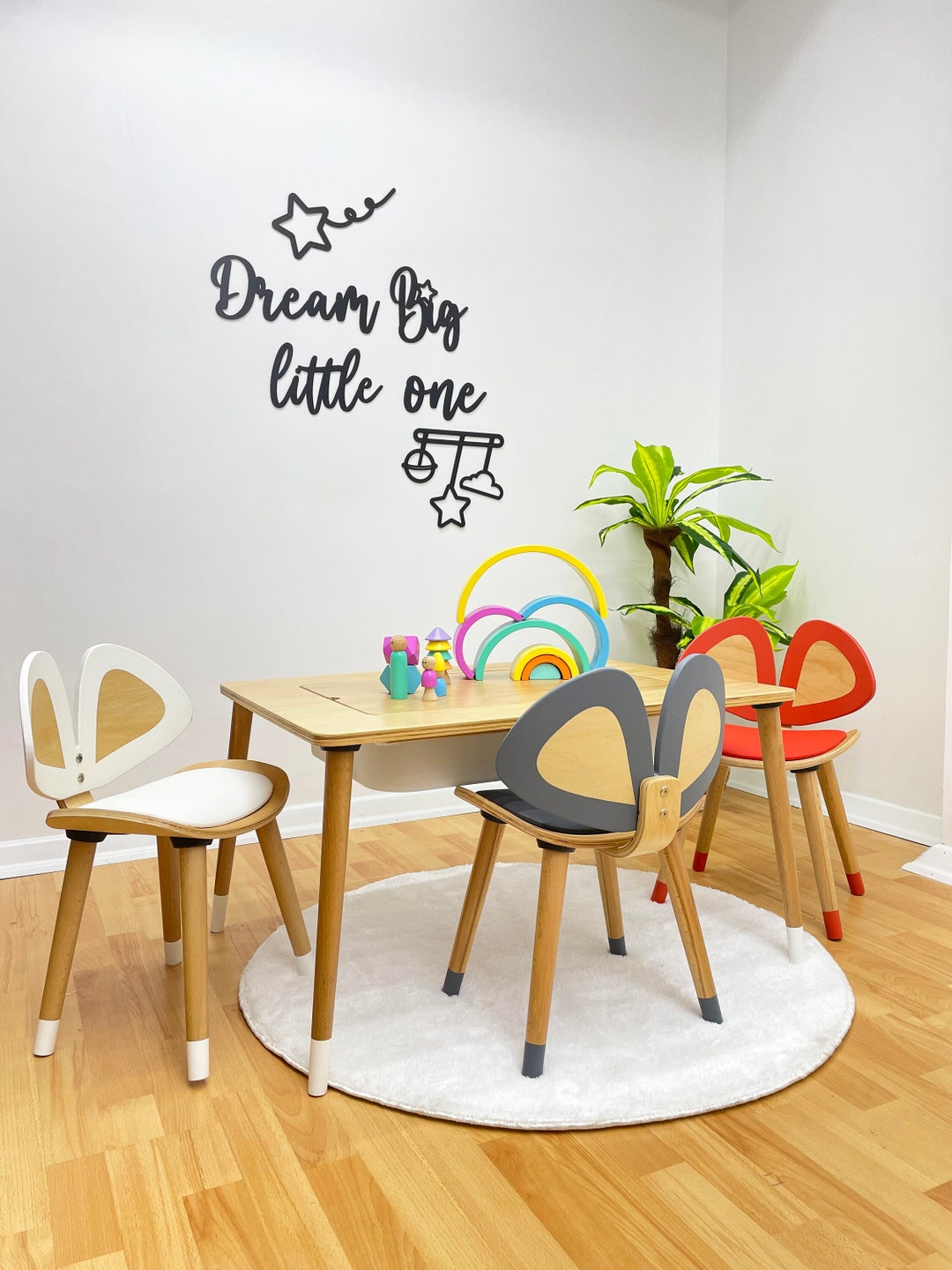 Montessori Chair-childrens Chair for Toddler-toddler Chair Wooden Kids ...