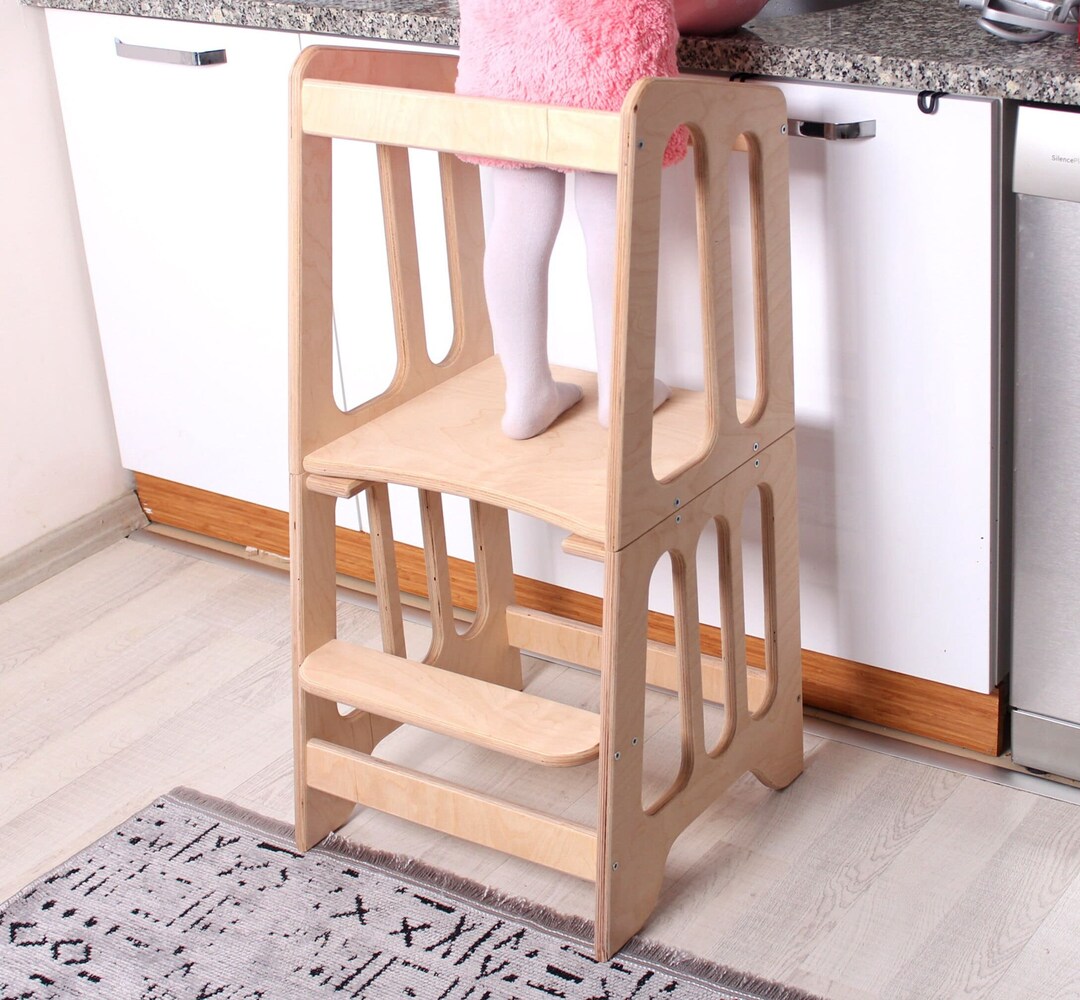 Montessori Learning Tower and Learning Table-kitchen Helper - Etsy