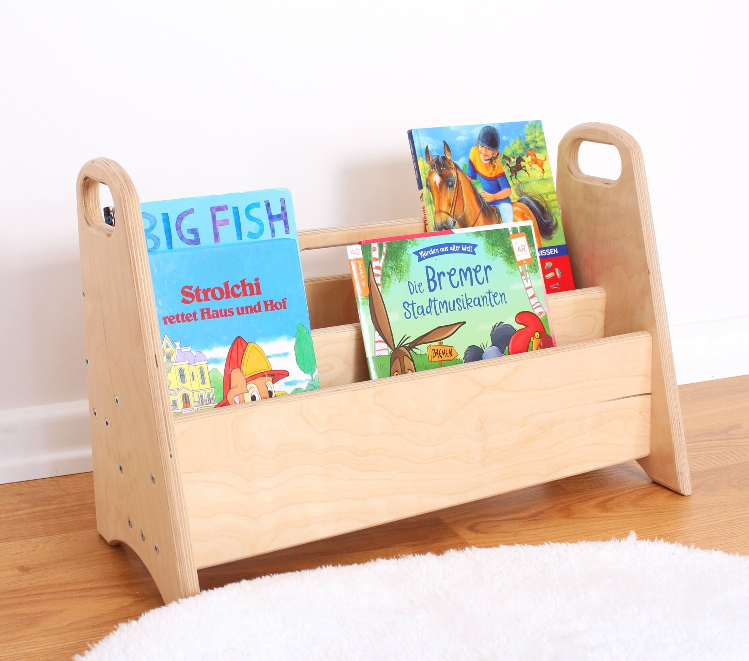 Montessori Bookshelf Wooden Kids Bookcase Gift for Toddler Library ...