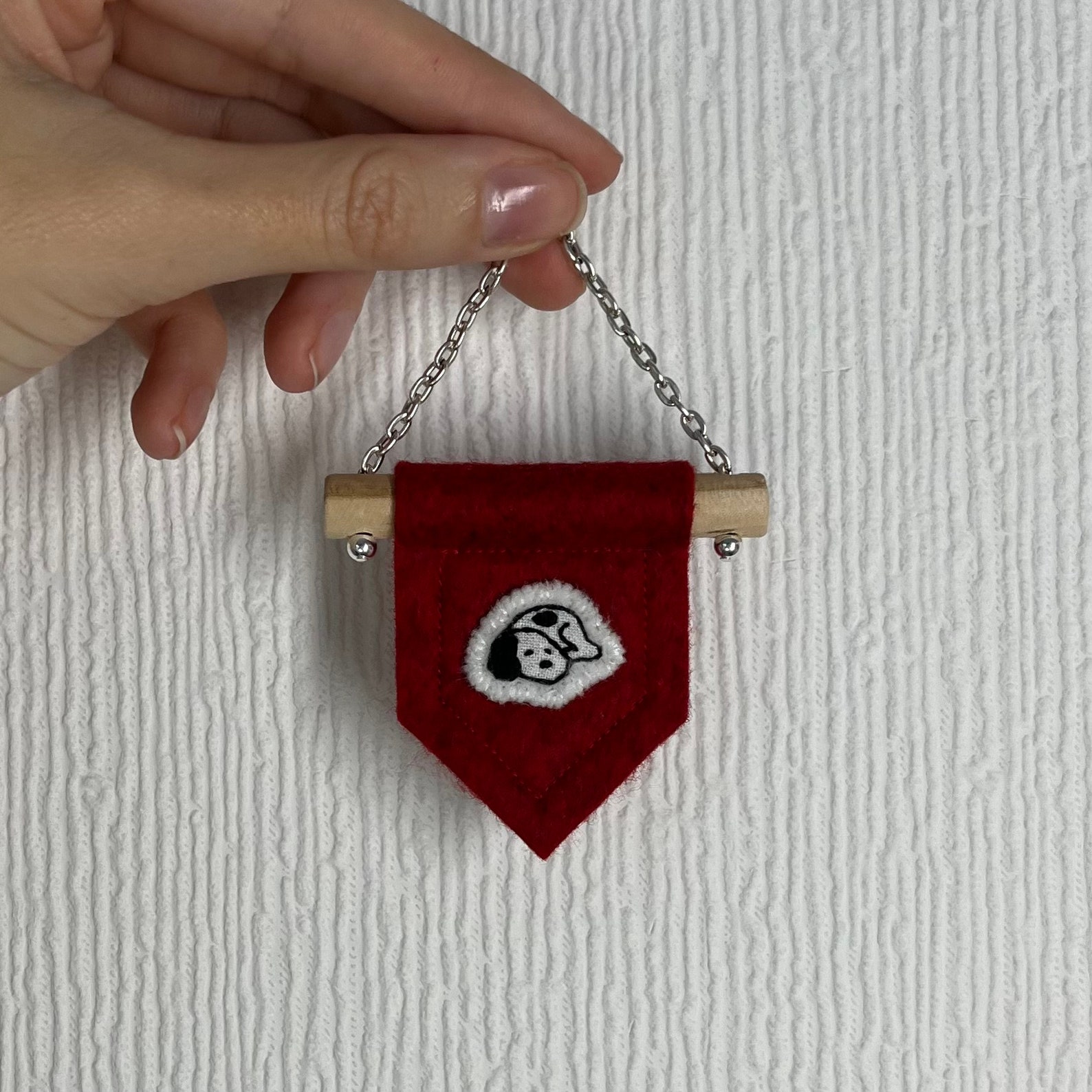 Handmade Miniature Felt Pennant Banner Display for Patch Badge Brooch ...