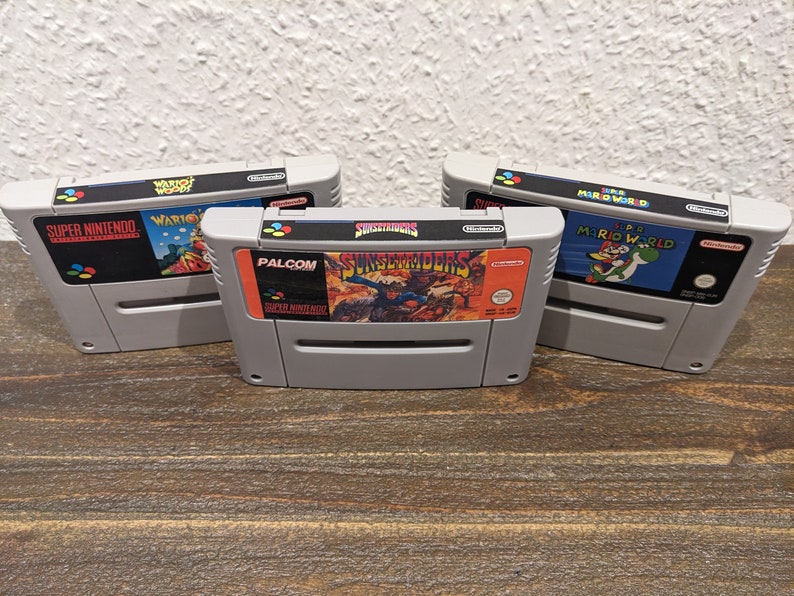 Super Nintendo / SNES / Super Famicom - Cartridge Top Label, End Label ...