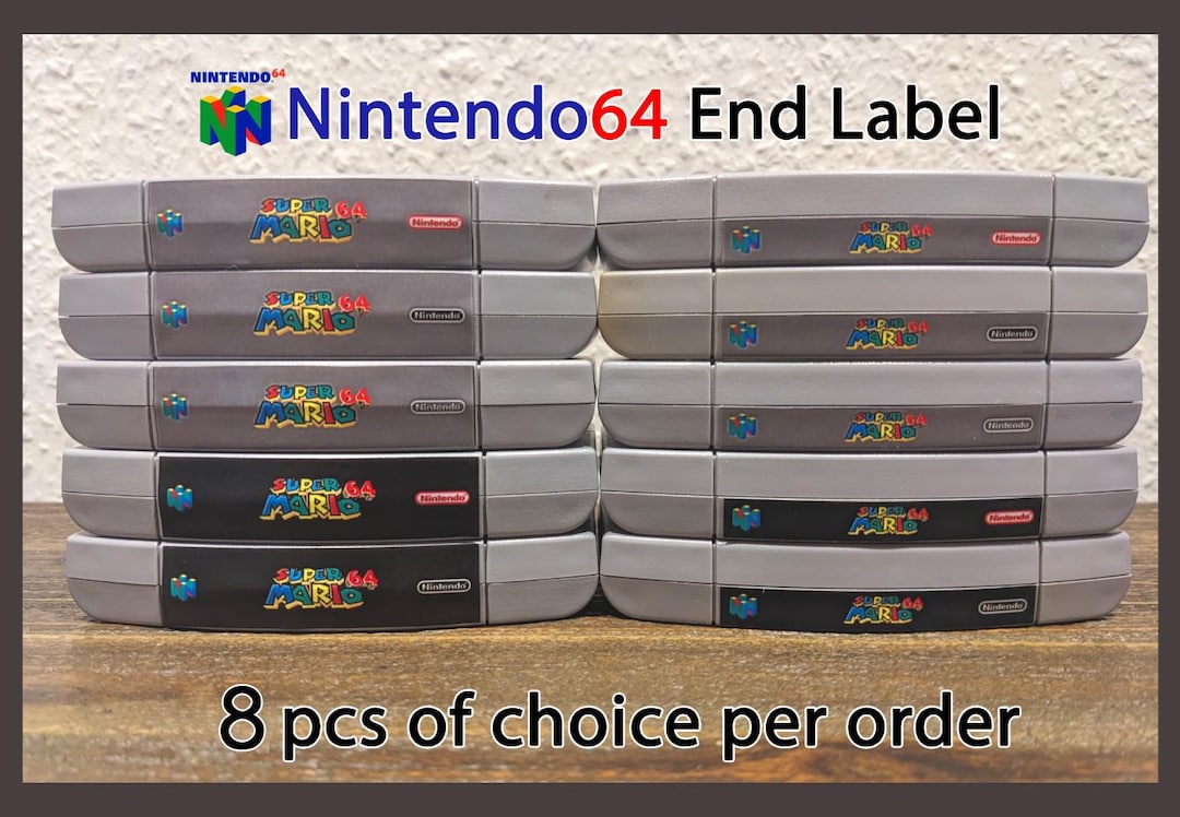 Nintendo 64 / N64 Cartridge Top Label, End Label, Spine Sticker Custom ...