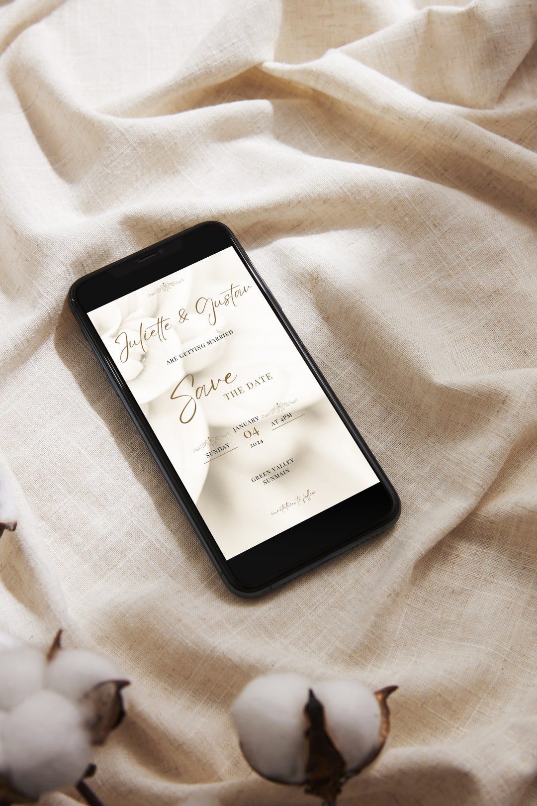 Electronic Floral Save the Date, Electronic Wedding Save the Date ...