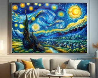 The Starry Night 1889 Vincent Van Gogh Vincent Van Gogh Canvas Print ...