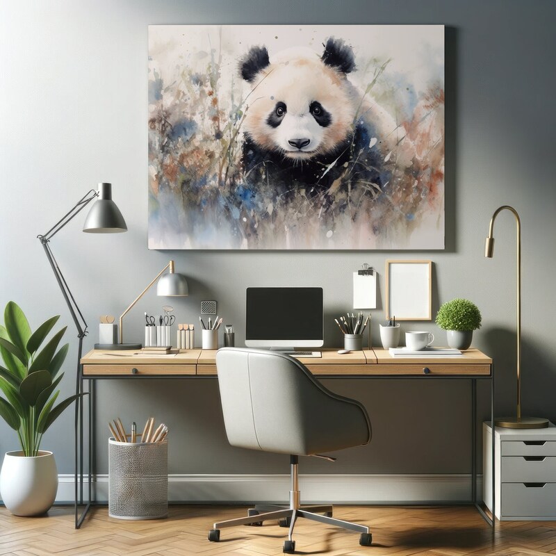 Panda Painting - Etsy