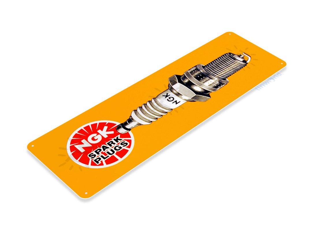 Metal TIN SIGN, Spark Plugs Tin Metal Sign Auto Shop Garage Sign, Wall ...