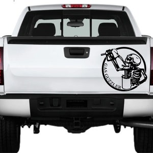 Discount Offer Gas Guzzler Skeleton Drinking Gasoline Bones Car Window ...